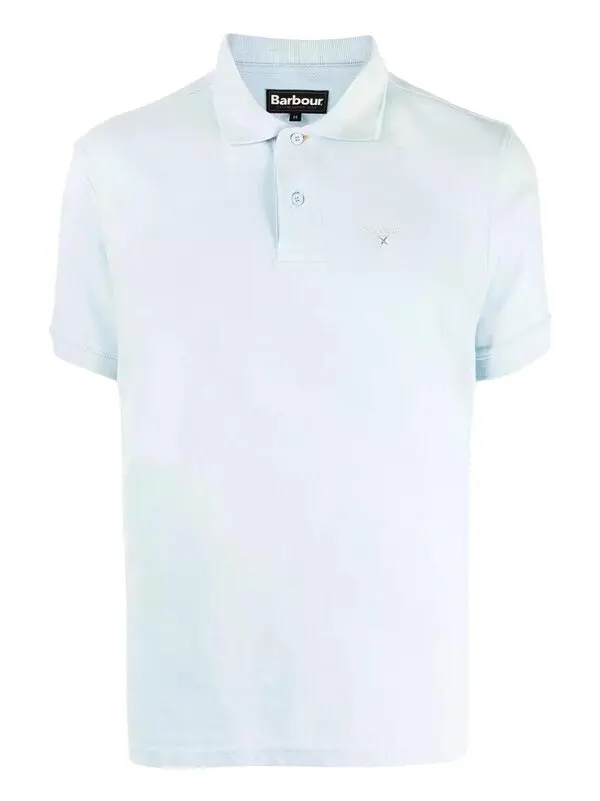 Barbour Embroidered-logo Short-sleeved Polo Shirt - Blue