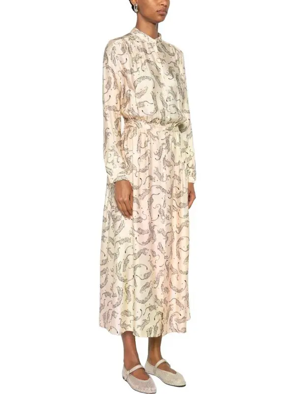 FORTE_FORTE Leopard-print Midi Dress - Neutrals