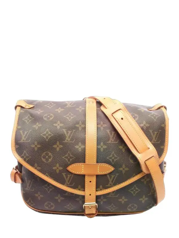 LOUIS VUITTON Monogram Saumur 30 Crossbody Bag - Brown