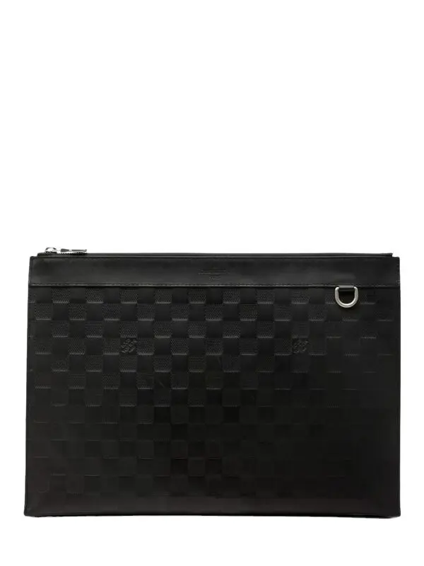 LOUIS VUITTON Damier Infini Pochette Discovery Gm Clutch Bag - Black