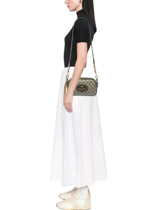 Gucci Gg Supreme Web Neo Vintage Crossbody Bag - Neutrals