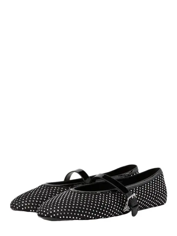 Karl Lagerfeld Karo Crystal-embellished Ballet Flats - Black