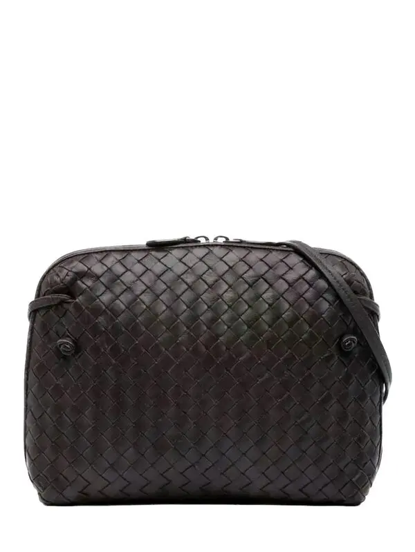 Bottega Veneta 2012-2026 Nappa Intrecciato Nodini Crossbody Bag - Brown