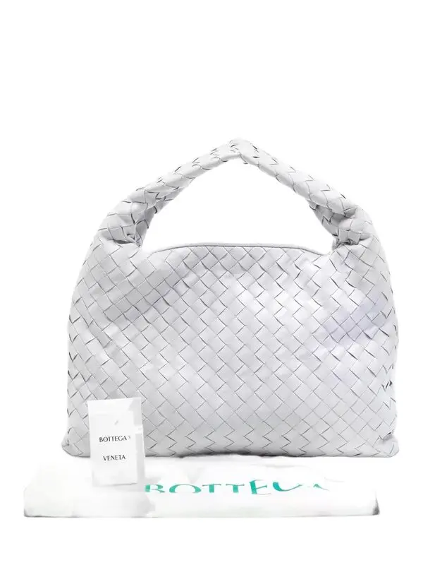 Bottega Veneta Small Hop Intrecciato Leather Tote Bag - Grey