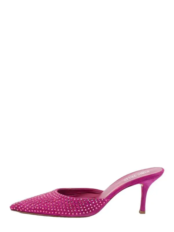 Paris Texas Hollywood Crystal-embellished Mules - Pink