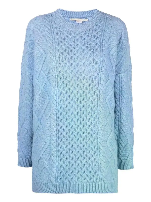 Stella McCartney Aran-knit Oversized Jumper - Blue