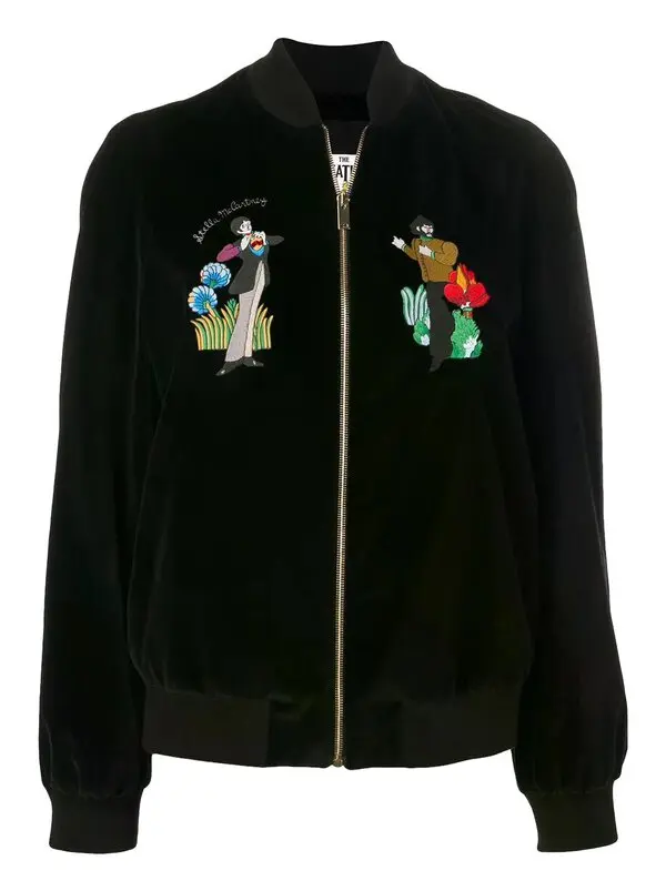 Stella McCartney Embroidered Bomber Jacket - Black