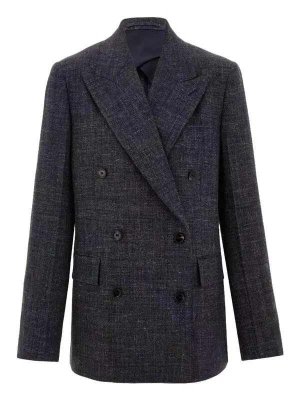 FERRAGAMO Double Breasted Blazer - Blue
