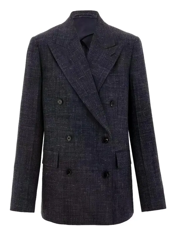 FERRAGAMO Double Breasted Blazer - Blue