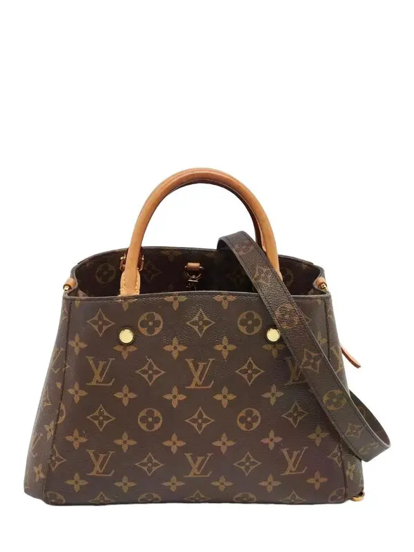 LOUIS VUITTON Monogram Canvas Bb Montaigne Tote Bag - Brown