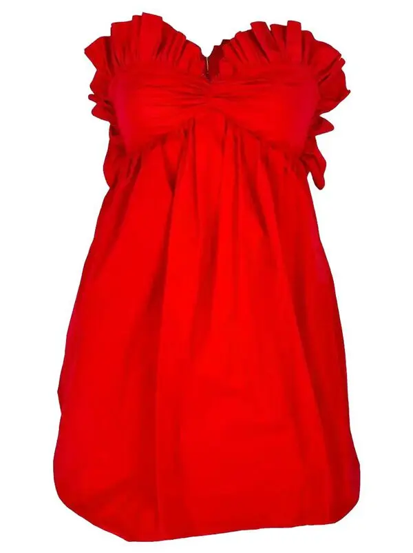 Philosophy Di Lorenzo Serafini Ruffled Sweetheart Mini Dress - Red