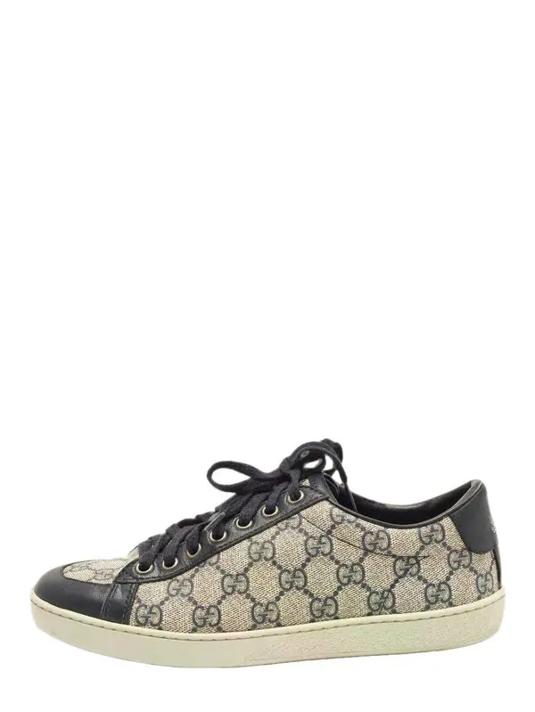 Gucci Gg Supreme Canvas Lace-up Sneakers - Neutrals