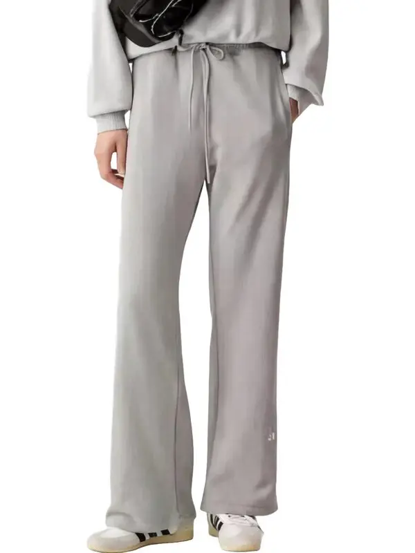 Adidas By Stella Mccartney Straight-leg French Terry Trousers - Grey