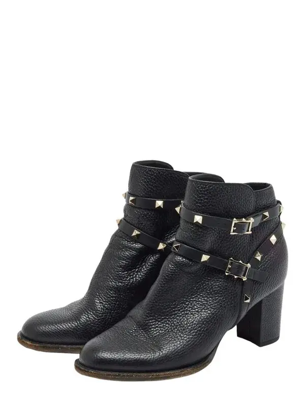 Valentino Garavani Rockstud Cage Ankle Boots - Black