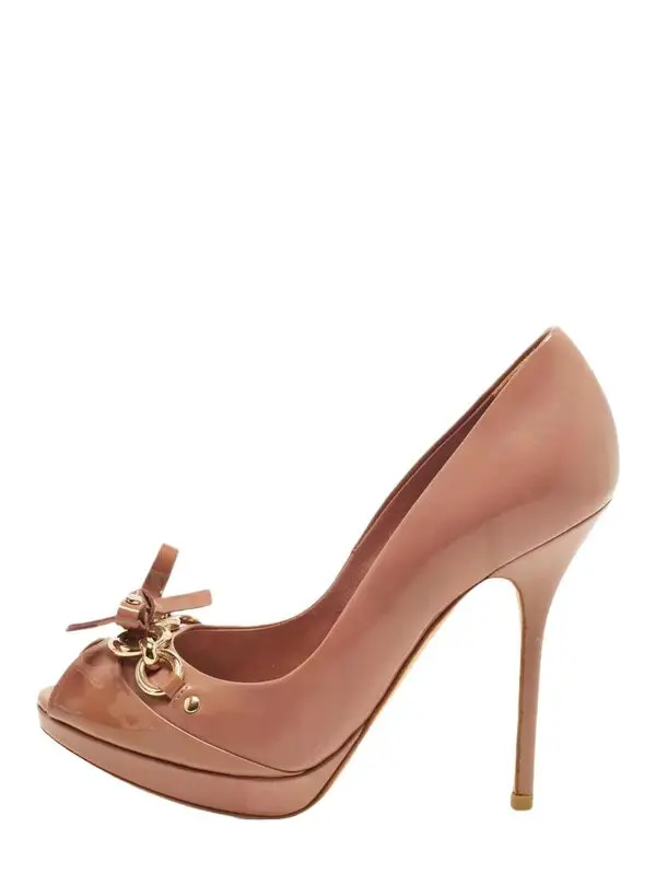 Dior Bow Peep-toe Pumps - Neutrals