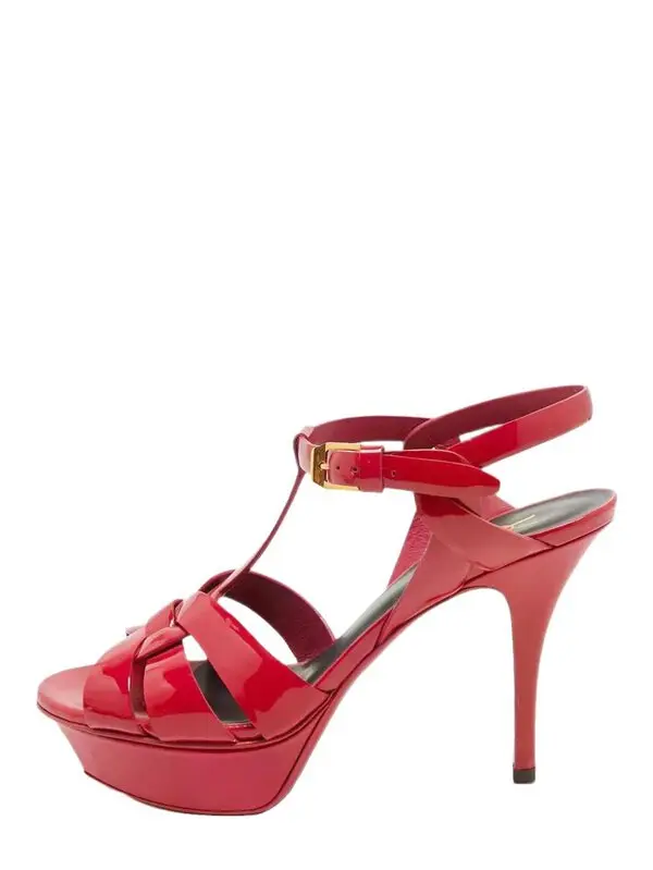 Saint Laurent Tribute Platform Stiletto Sandals - Red