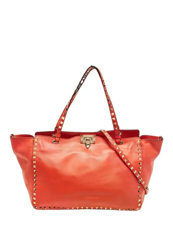 Valentino Garavani Medium Rockstud Trapeze Tote Bag - Red