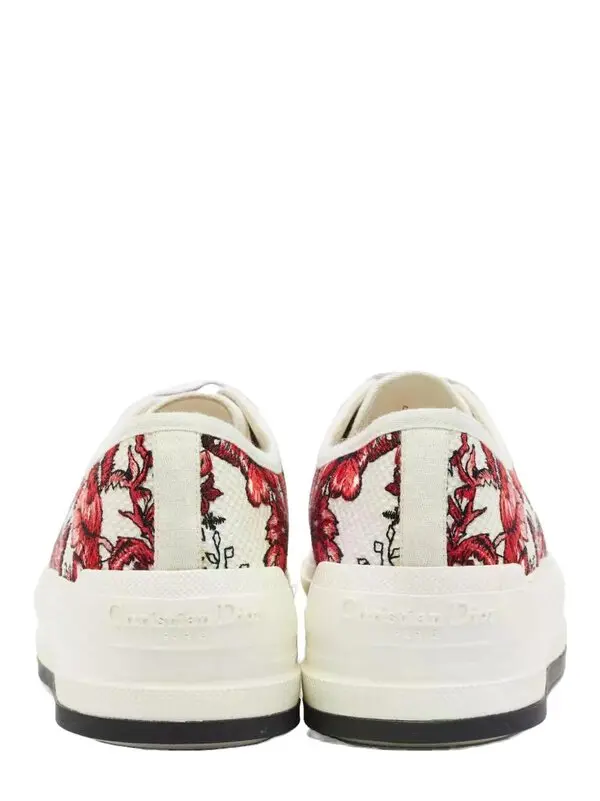 Dior Walk'n' Floral-embroidered Sneakers - White