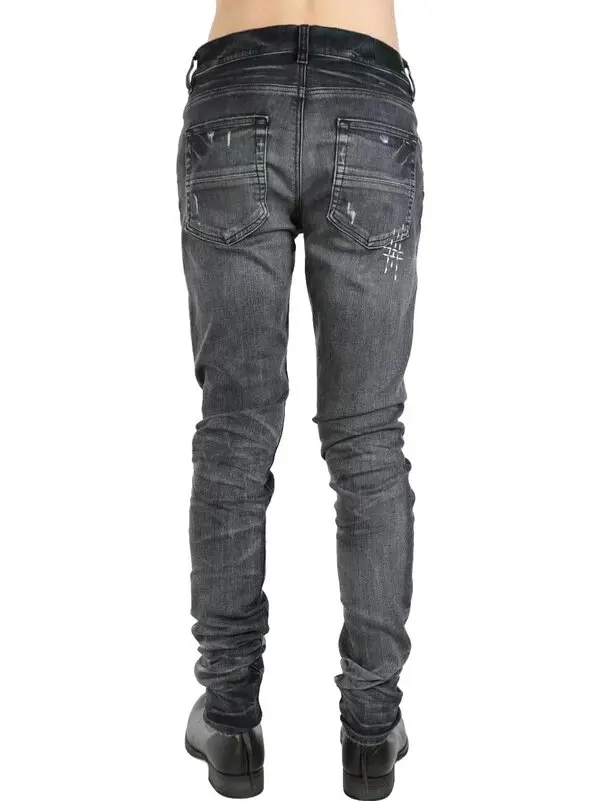 Amiri Boro Repair Skinny Jeans - Grey