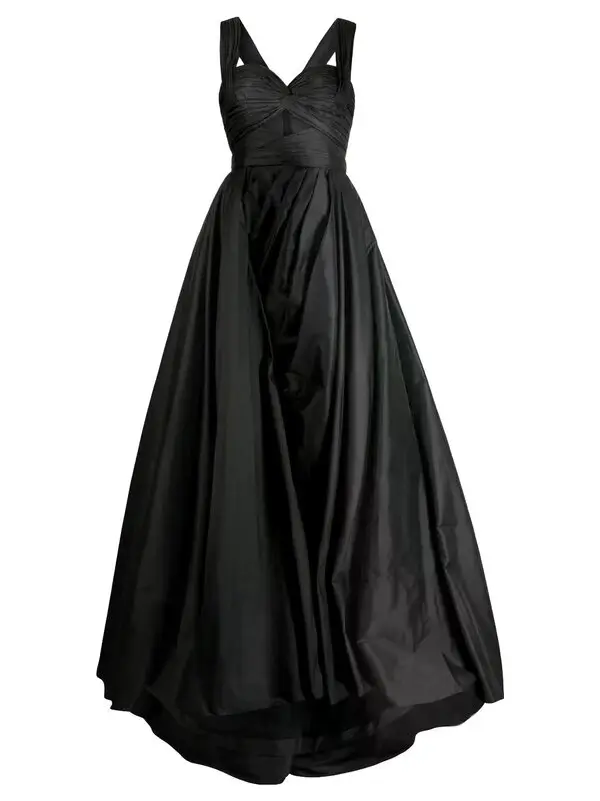 Zuhair Murad Cut-out Taffeta Gown - Black