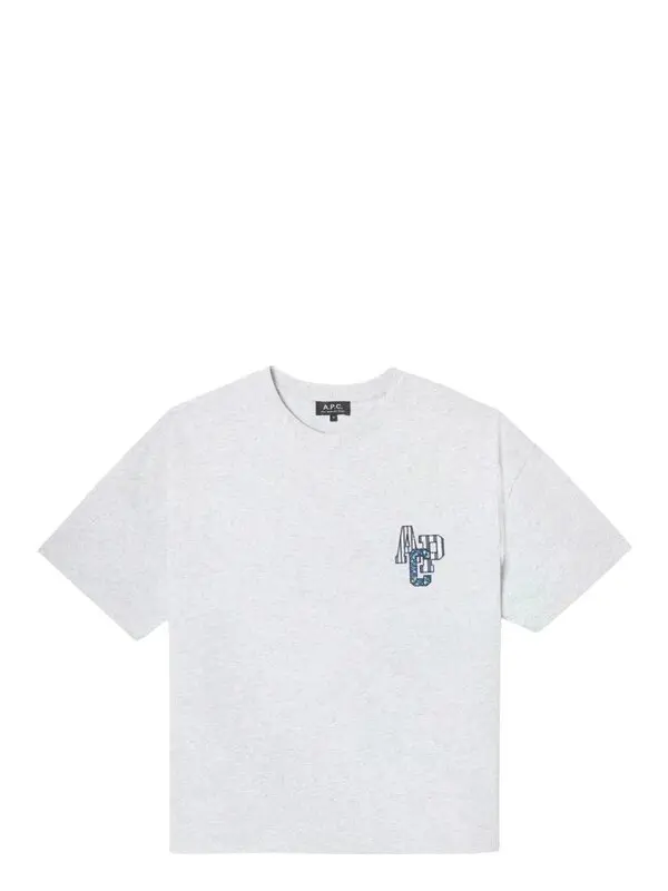 A.p.c. Logo-embroidered Short-sleeve T-shirt - Grey