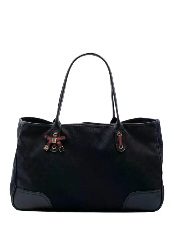 Gucci Gg Canvas Princy Tote Bag - Black