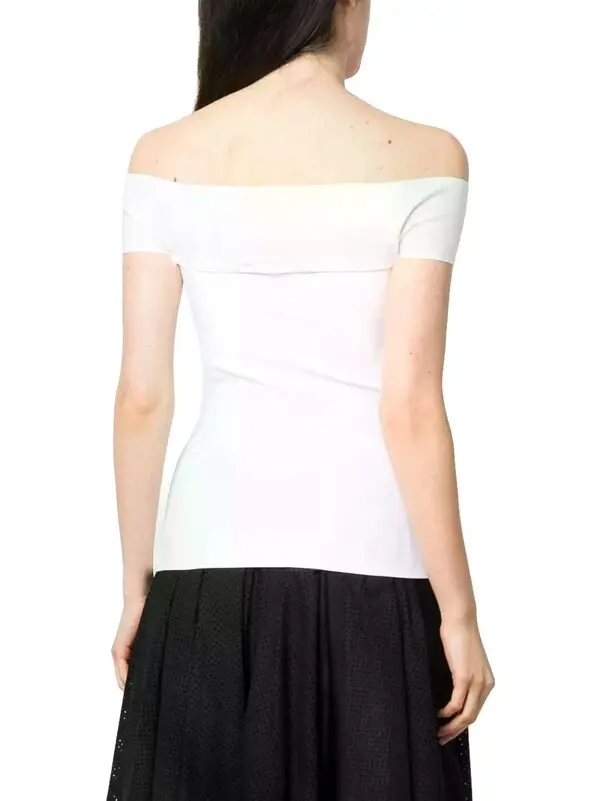 Philosophy Di Lorenzo Serafini Off-shoulder Short-sleeve Top - White