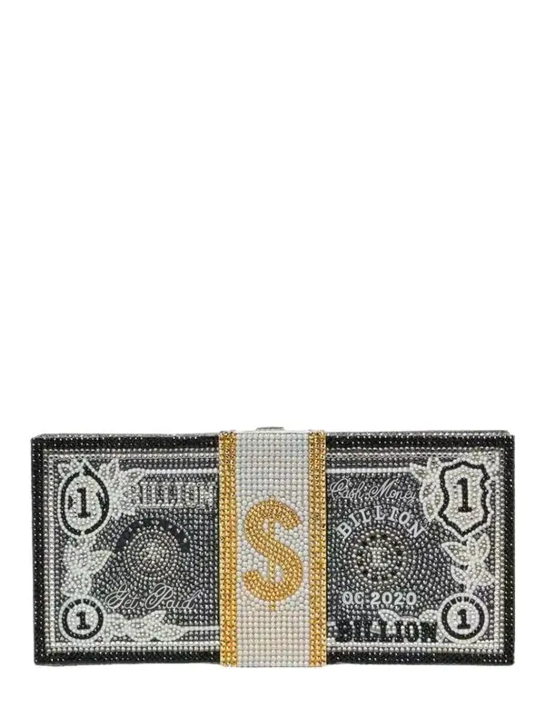 Judith Leiber Stack Of Cash Billions Crystal-embellished Money-stack Clutch Bag - Black