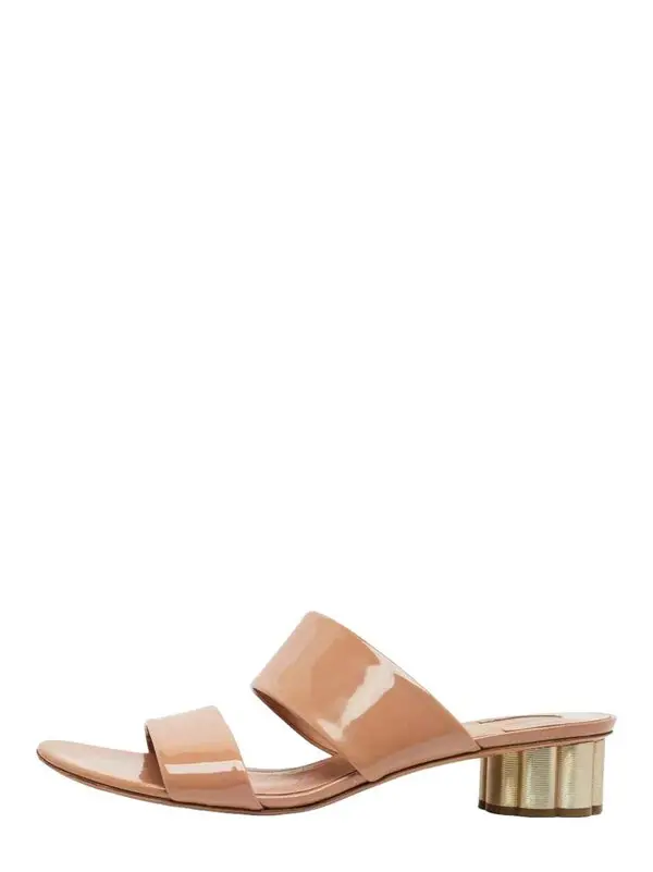 FERRAGAMO Dual-strap Flower-heel Sandals - Brown
