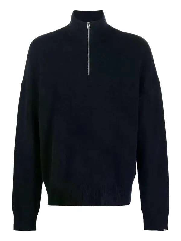 Extreme Cashmere High-neck Zipped Jumper - Blue