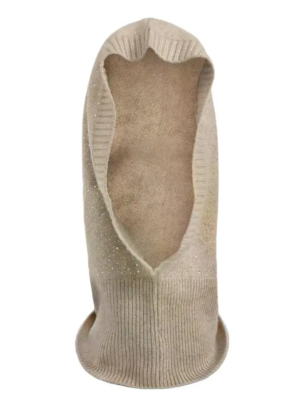 Max Mara Crystal-embellishment Cashmere Balaclava - Neutrals
