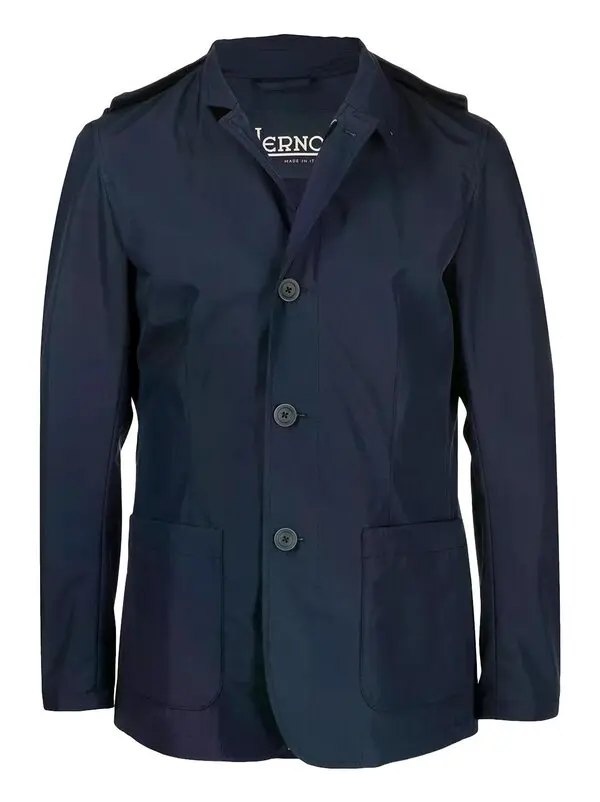 Herno Lightweight Hooded Jacket - Blue