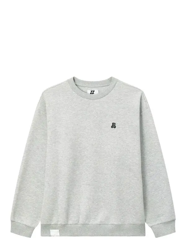 Izzue Crew Neck Logo Patch Sweater - Grey