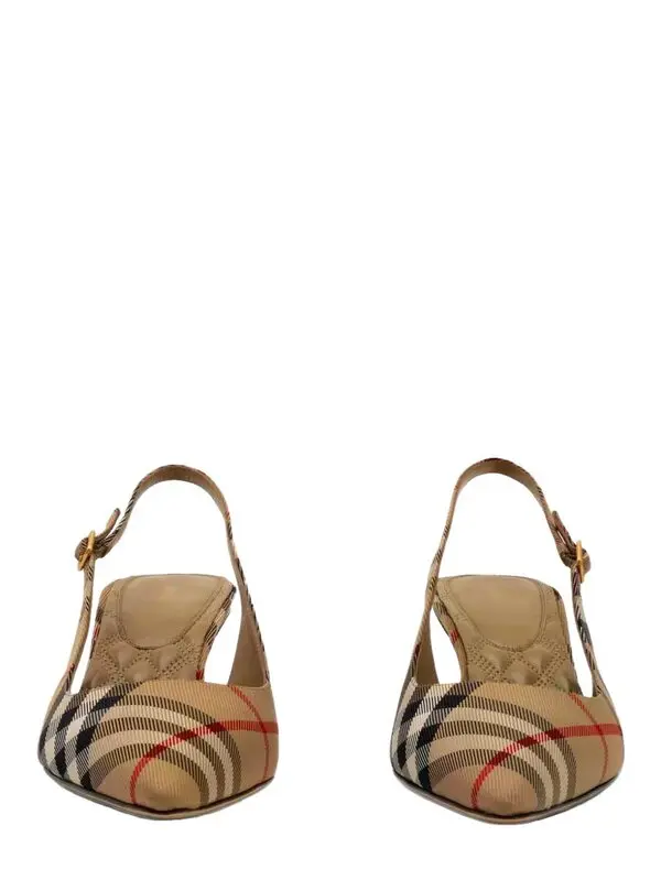 Burberry Check Slingback Pumps - Neutrals