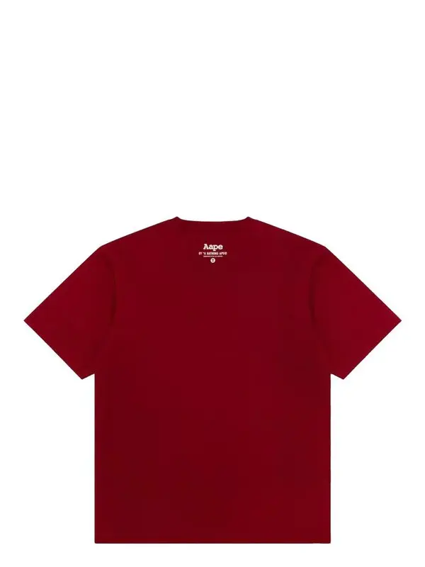 AAPE BY *A BATHING APE Moonface-print Cotton T-shirt - Red