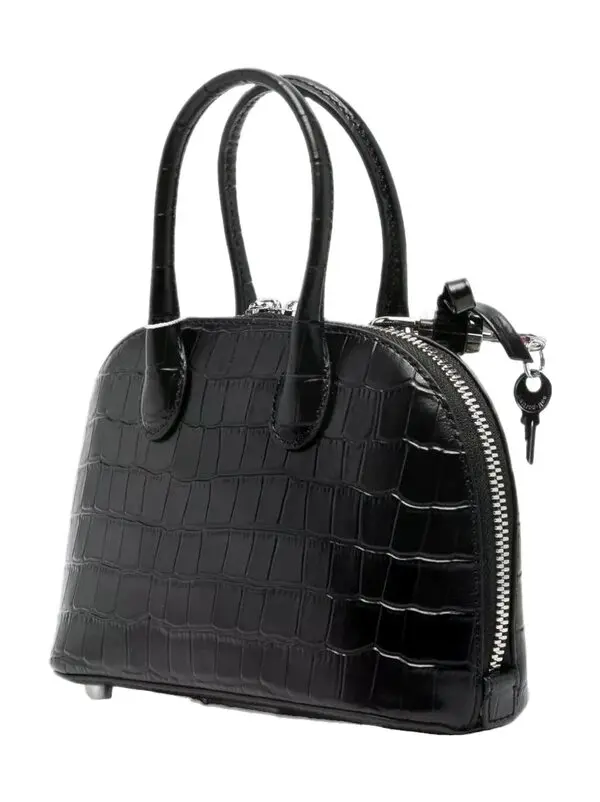 SELF-PORTRAIT Croc-effect Mini Bag - Black