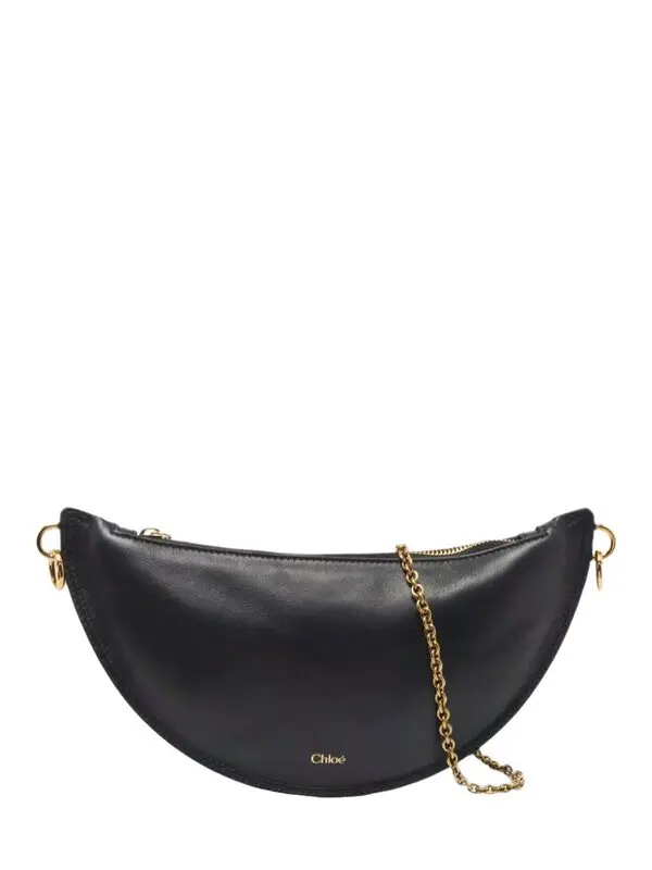 Chloé Mini Icons Half Moon Shoulder Bag - Black