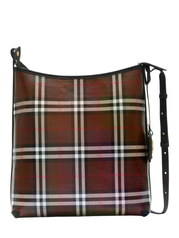 Burberry Small Check Shoulder Bag - Brown