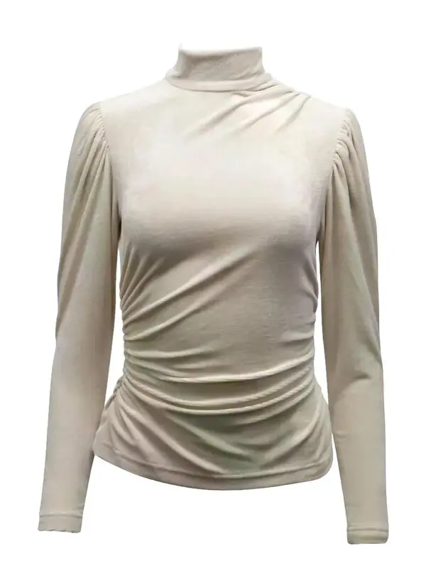 A.L.C. Joss Ruched Velvet Top - Neutrals