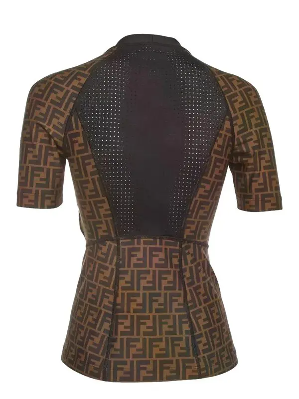 Fendi Ff Motif Paneled T-shirt - Black