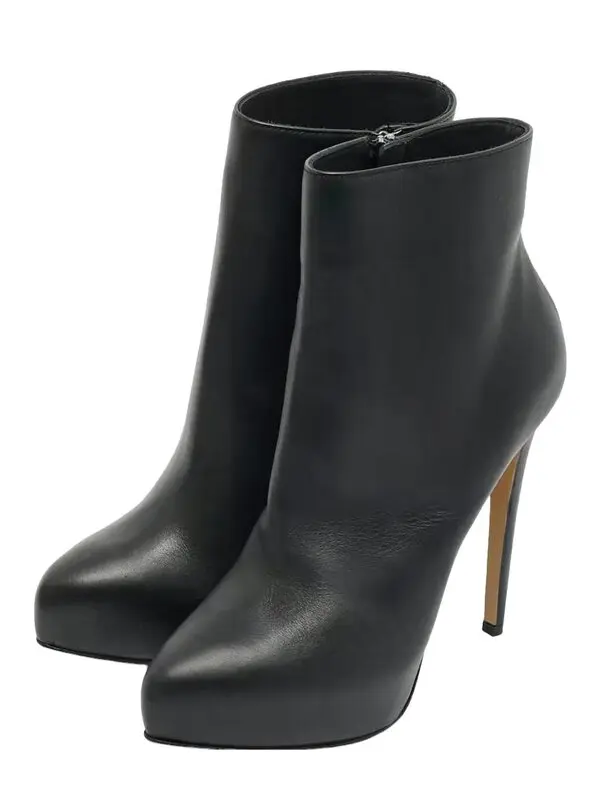 LE SILLA Pointed-toe Platform Ankle Boots - Black