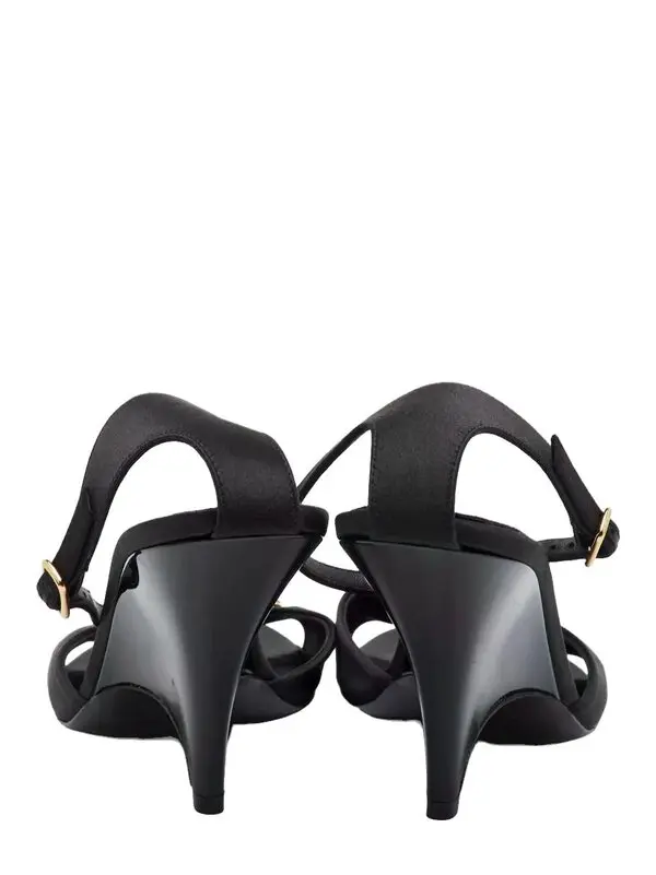 Loro Piana Olympia Heeled Sandals - Black