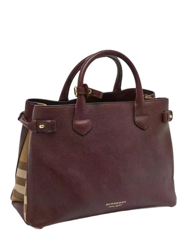 Burberry Banner House Check Tote Bag - Red