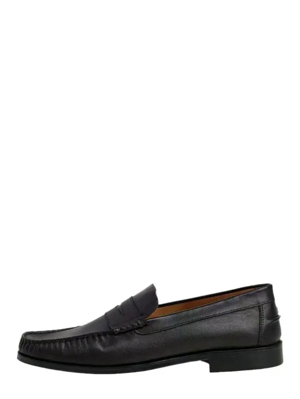 HACKETT LONDON Cobham Leather Loafers - Black