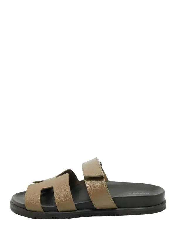 Hermès Chypre Touch-strap Sandals - Brown