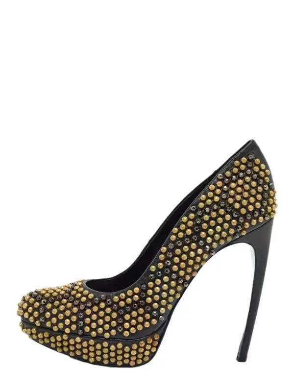 Alexander McQueen Embellished Platform Stiletto Pumps - Black