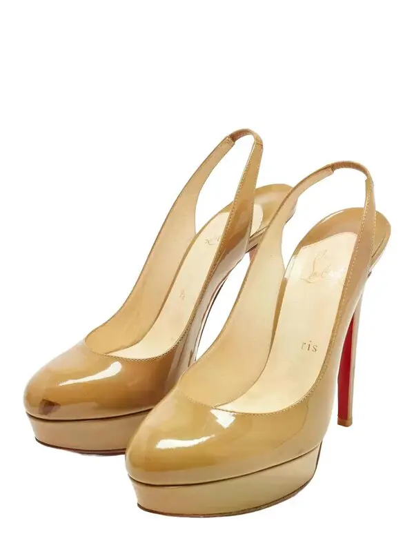 CHRISTIAN LOUBOUTIN Bianca Platform Slingback Pumps - Neutrals