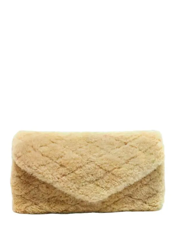 Saint Laurent 2021 Sade Puffer Clutch Bag - Neutrals