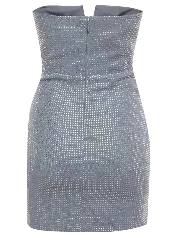 Roland Mouret Diamante-embellished Strapless Mini Dress - Grey
