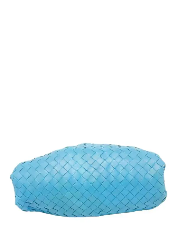Bottega Veneta The Pouch Intrecciato Leather Clutch Bag - Blue